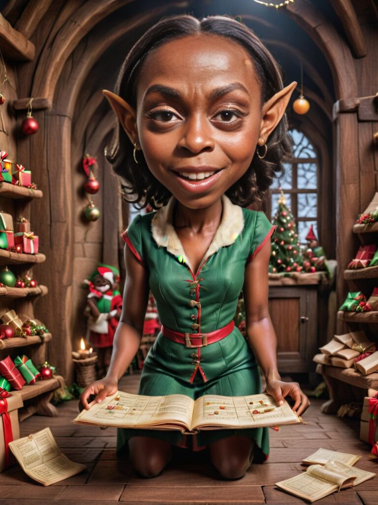 Young Tanzanian Woman Elf Inventing New Christmas Game | Pincel