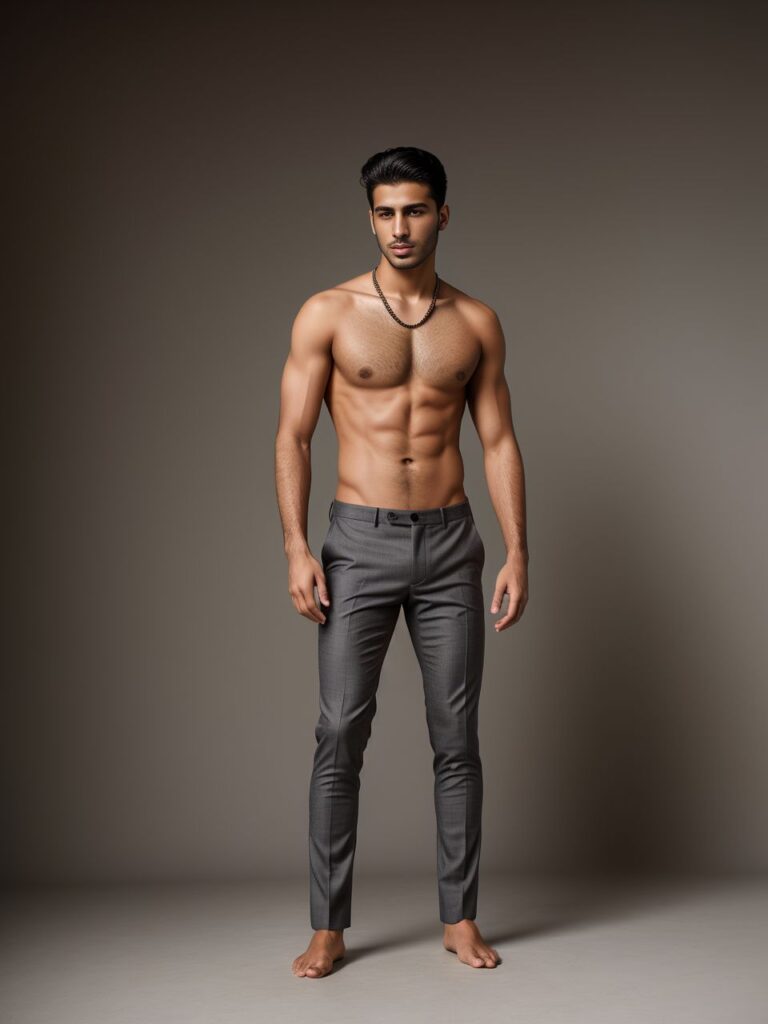 Young Middle-Eastern Man Modeling Against Gray Backdrop | Pincel