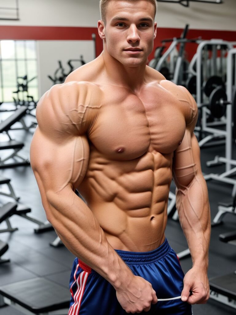 Young Caucasian Bodybuilder in a Gym | Pincel