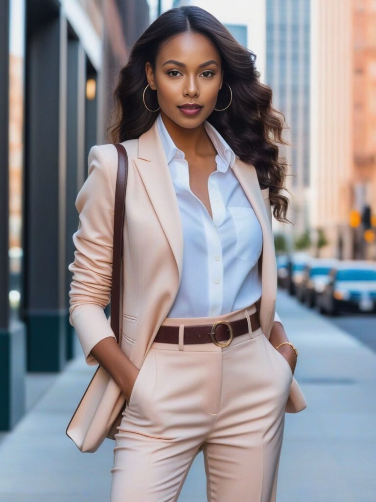 Radiant Instagram Model in Chic Business Outfit | Pincel