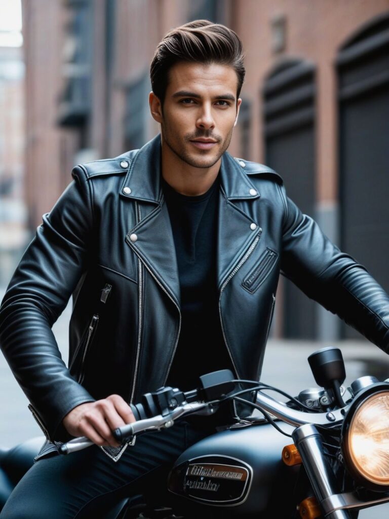Cool Male Instagram Model on Motorcycle | Pincel