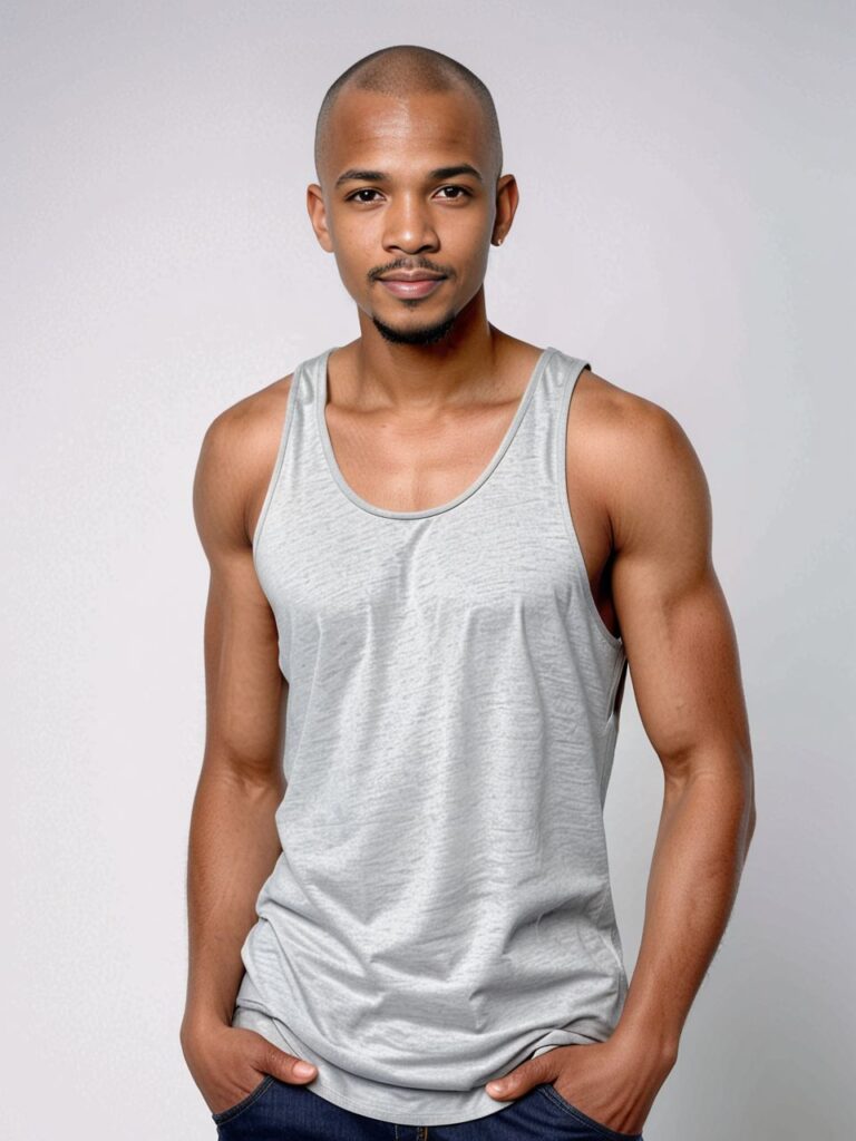 South African Man in White Tank Top model | Pincel