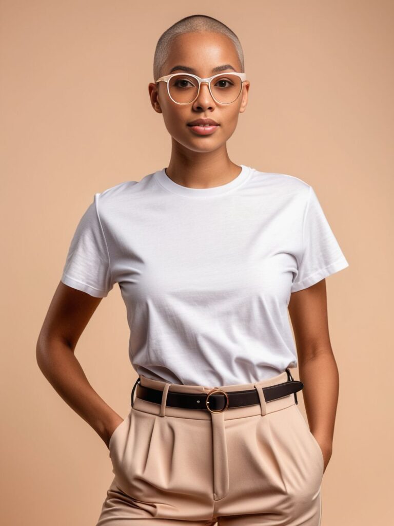 shaved head AI Photos | Pincel