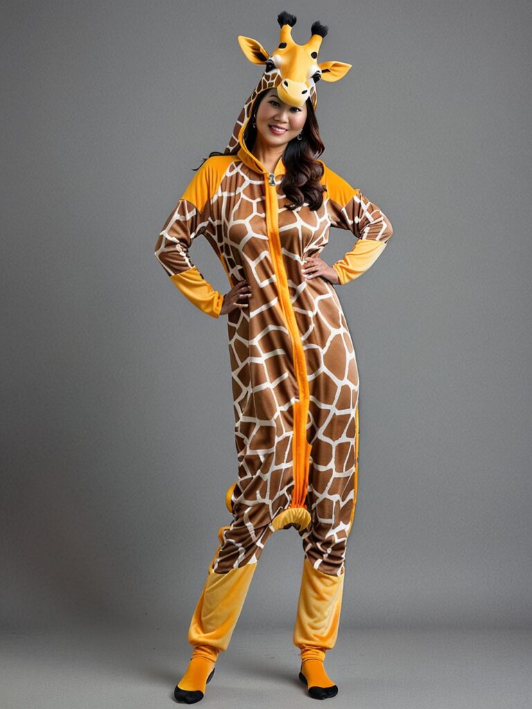 Southeast Asian Woman in Giraffe Costume | Pincel