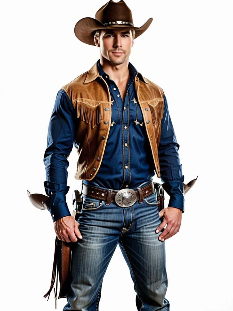 Muscular Cowboy: A Captivating Image | Pincel