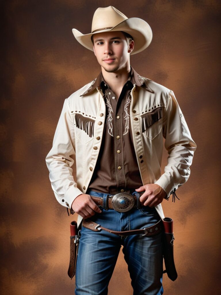 Young Cowboy in Traditional Attire | Pincel