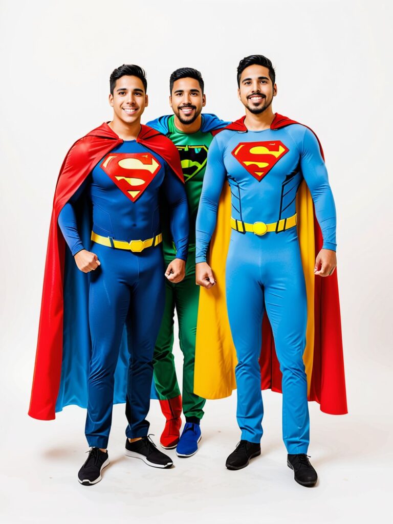 Dynamic Duo: Best Friends in Mismatched Superhero Capes | Pincel