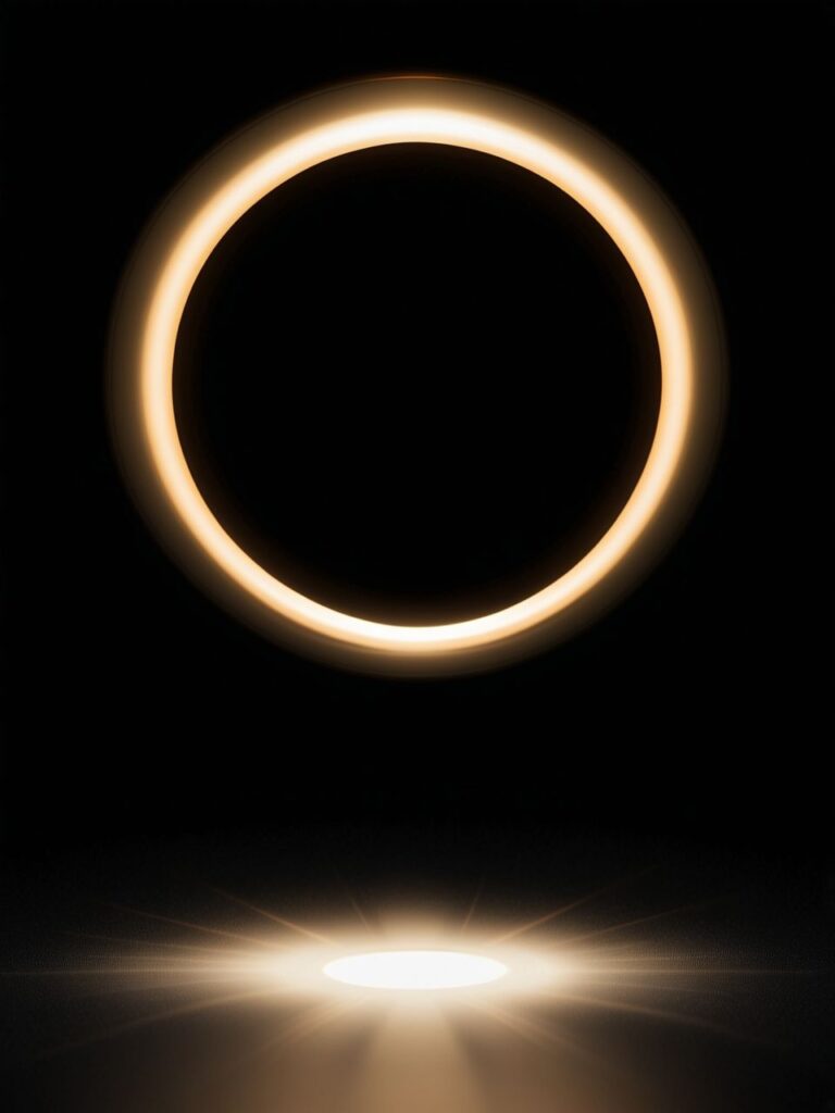 Glowing Halo on Black Background | Pincel