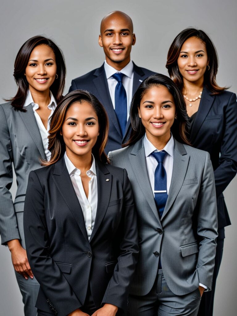 Diverse Team Portrait on Gray Background | Pincel