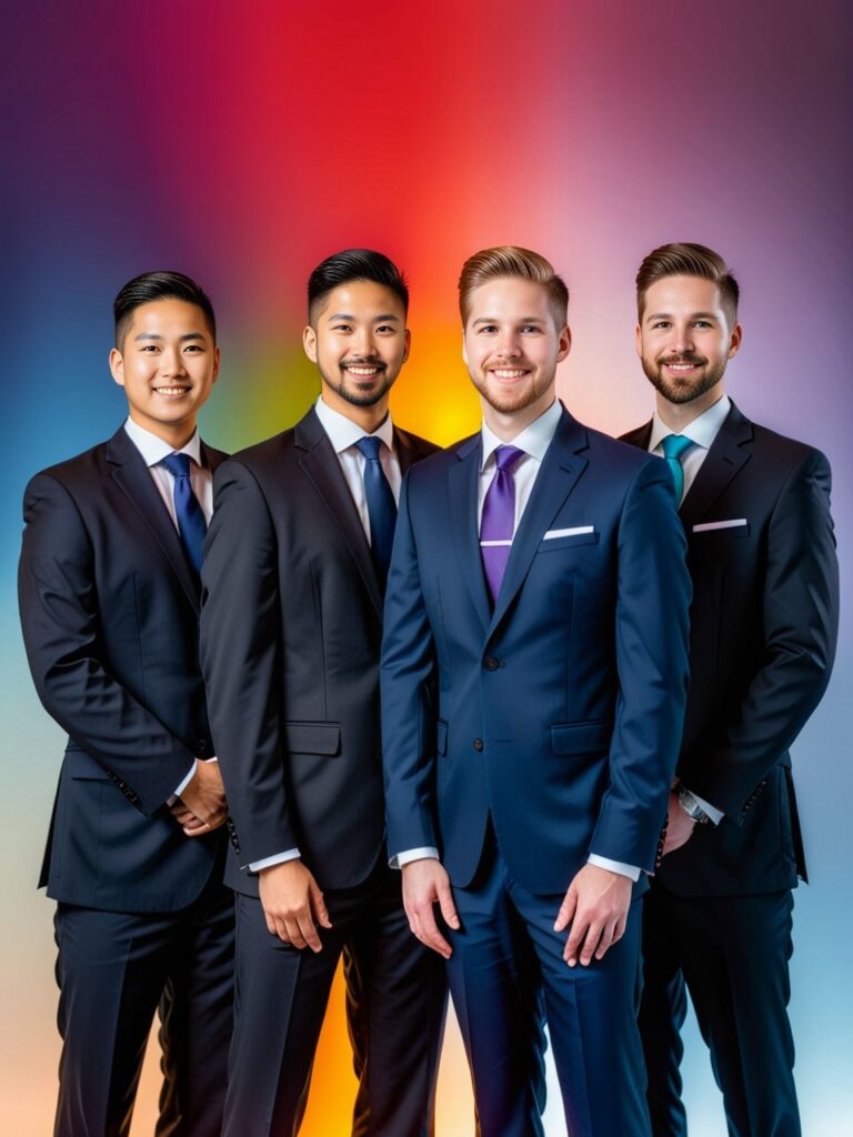 Colorful Gradient Professional Team Photo | Pincel