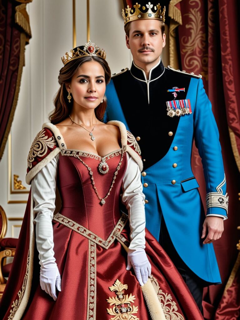 Regal King and Queen Couple Portrait | Pincel