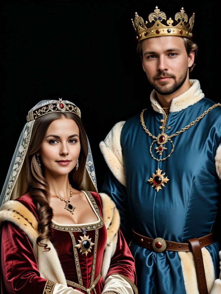 Medieval King and Queen in Royal Attire | Pincel