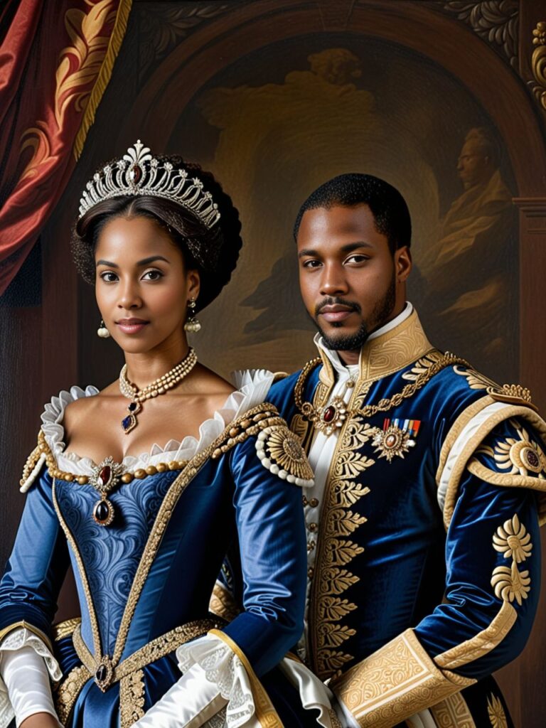African American Royal Couple in Regal Attire | Pincel