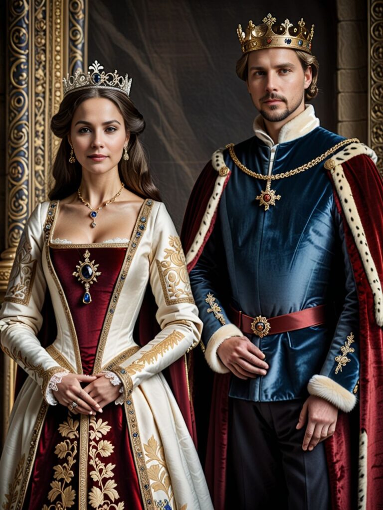 Medieval King and Queen in Royal Attire | Pincel