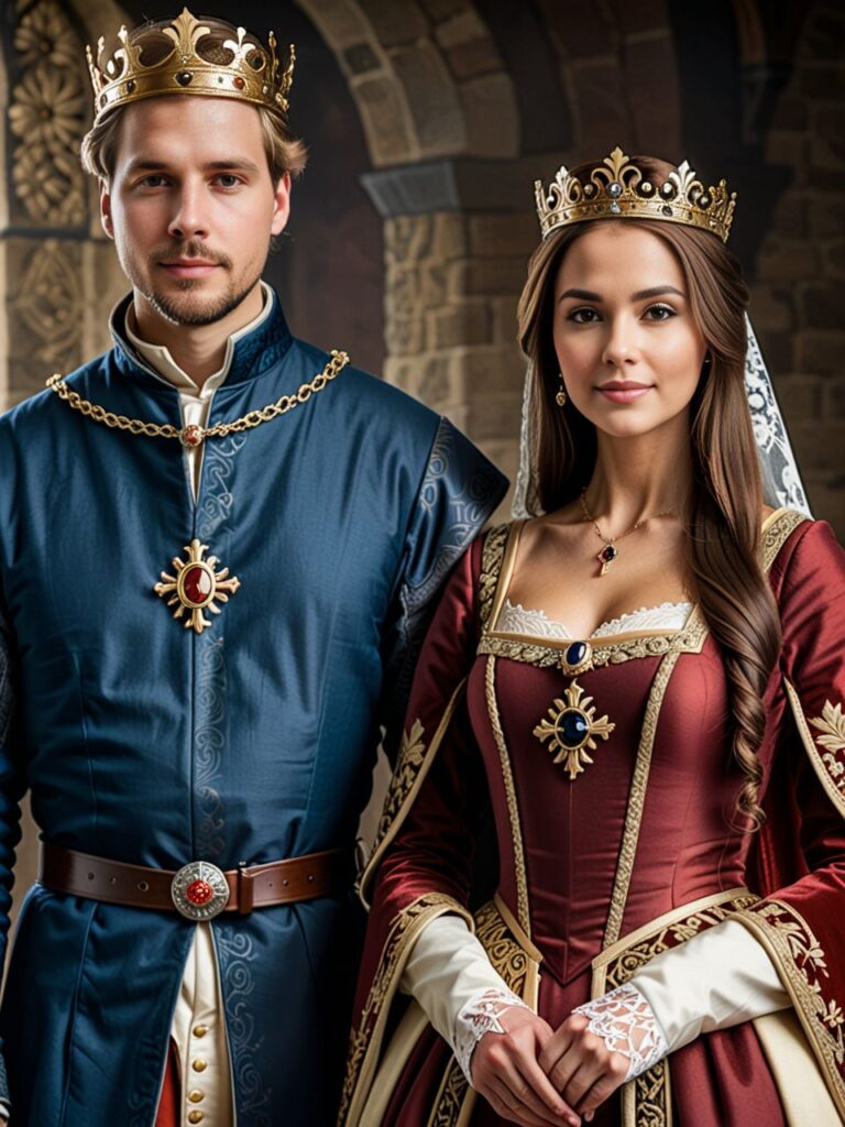 Medieval King and Queen in Royal Attire | Pincel